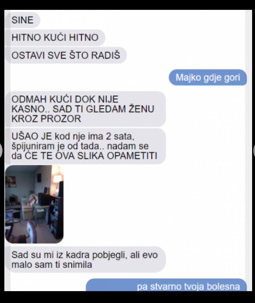 JAVILA MI SE MAMA I REKLA DA HITNO DOĐEM KUĆI JER SE NEŠTO ČUDNO DOGAĐA: Snimila mi je moju ženu ...