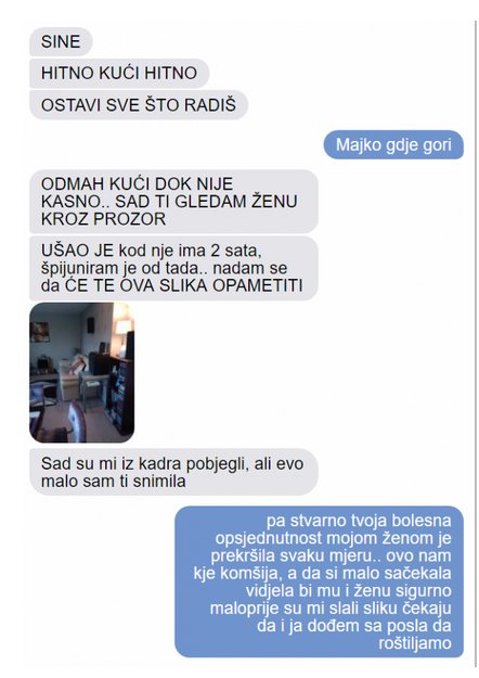 JAVILA MI SE MAMA I REKLA DA HITNO DOĐEM KUĆI JER SE NEŠTO ČUDNO DOGAĐA: Snimila mi je moju ženu ...