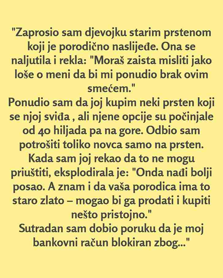 Zaprosio devojku ali ono ŠTO SE dogodilo posle toga ga je ŠOKIRALO , da li je MOGUĆE da postoje ...