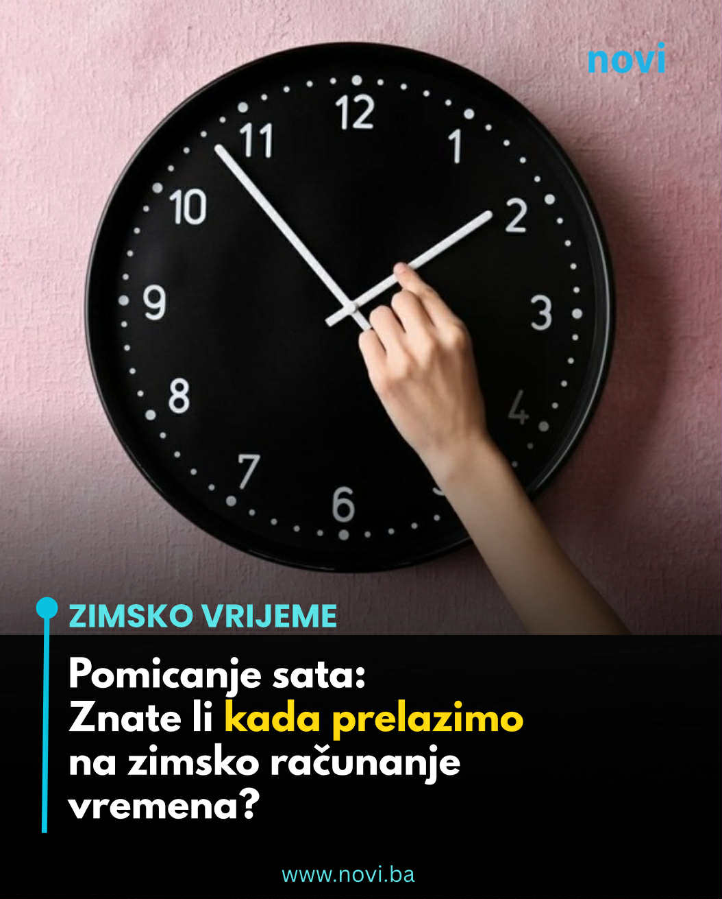 Pomicanje sata: Znate li kada prelazimo na zimsko računanje vremena?