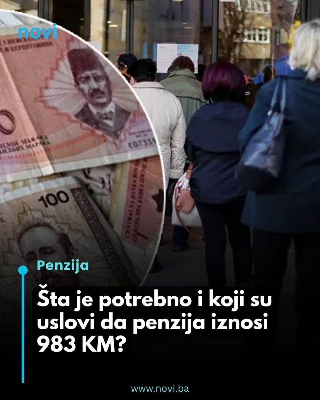Šta je potrebno i koji su uslovi da penzija iznosi 983 KM?